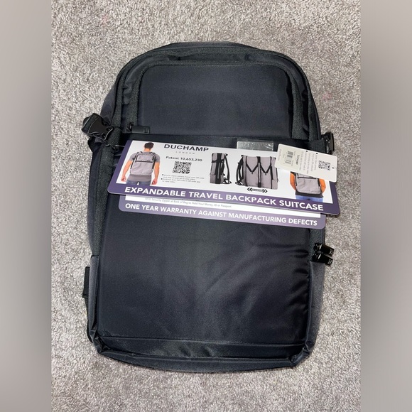 Duchamp | Bags | Duchamp London Expandable Travel Black Backpack ...